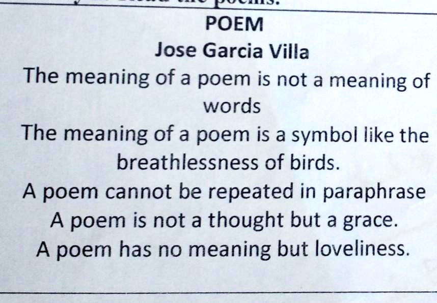 what is the meaning of poem by jose garcia villa oocaiid poem jose ...