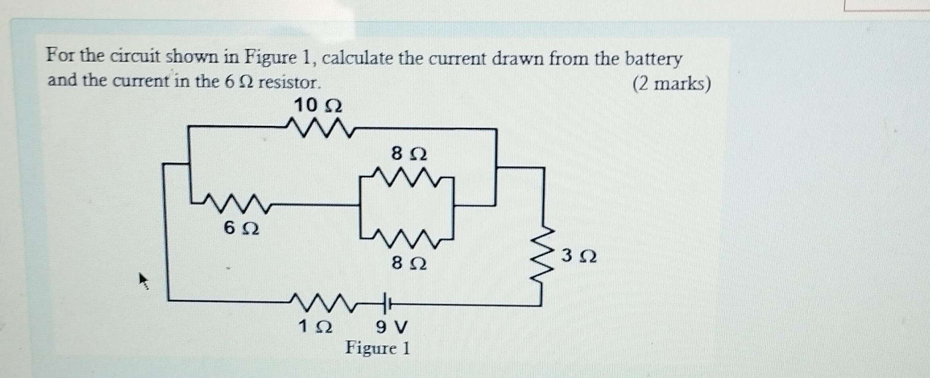 For the circuit shown in Figure 1, calculate the current...