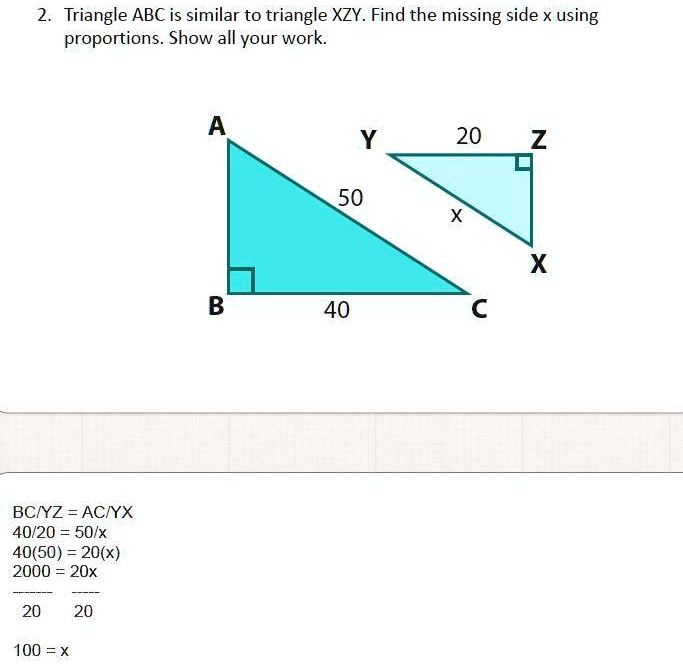 SOLVED: "I know x is 25, but I don't know how to get there. Please help ...
