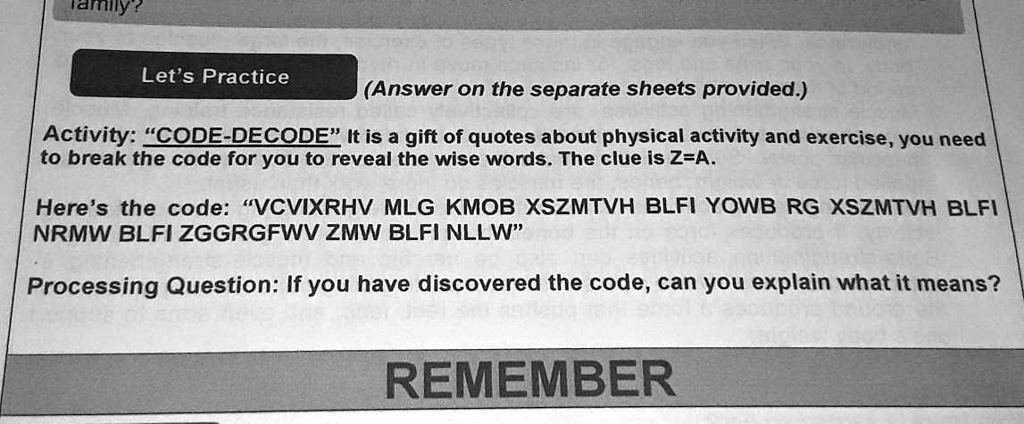 Let's Practice (Answer on the separate sheets...