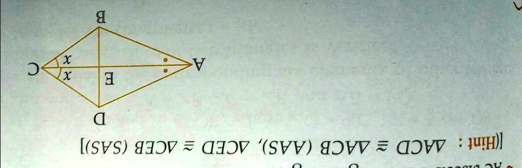 SOLVED: 'help: figure and hint is given above A quadrilateral ABCD is such that the diagonal AC ...