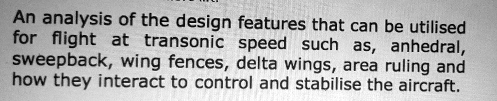 SOLVED: An analysis of the design features that can be utilized for ...