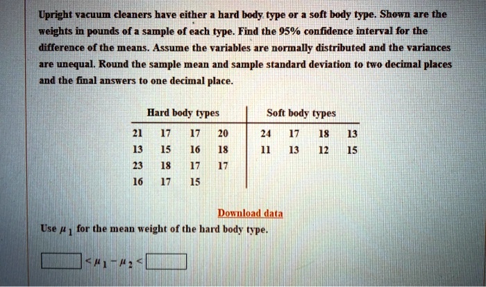 upright vacuum cleaners have either hard body type or soft body type ...