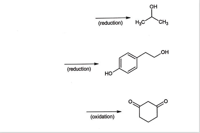SOLVED: OH "CH3 HaC (reduction) OH (reduction) OH (oxidation)