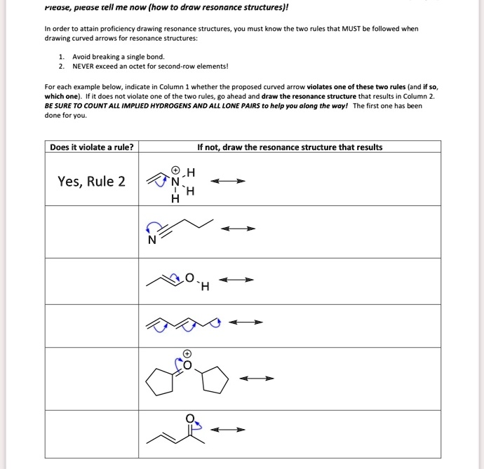 SOLVED: FILOSE DICOSE rell me now (how to draw resonance structures)l Ofoe 7nan proficiency ...