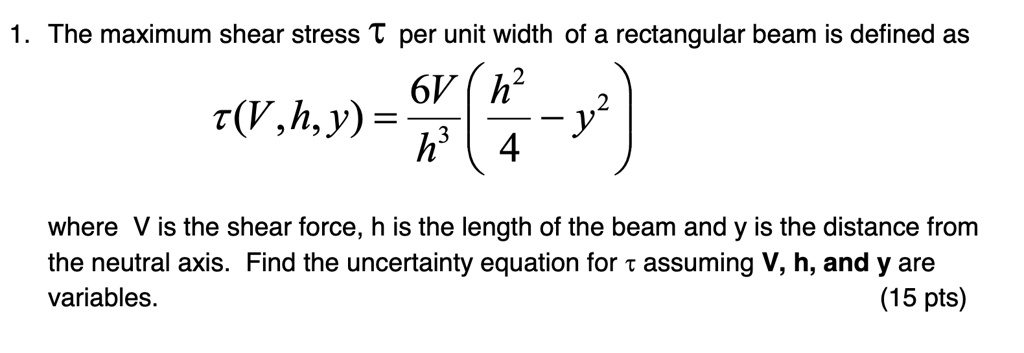Maximum Shear Stress Formula For Rectangular Beam - The Best Picture Of ...