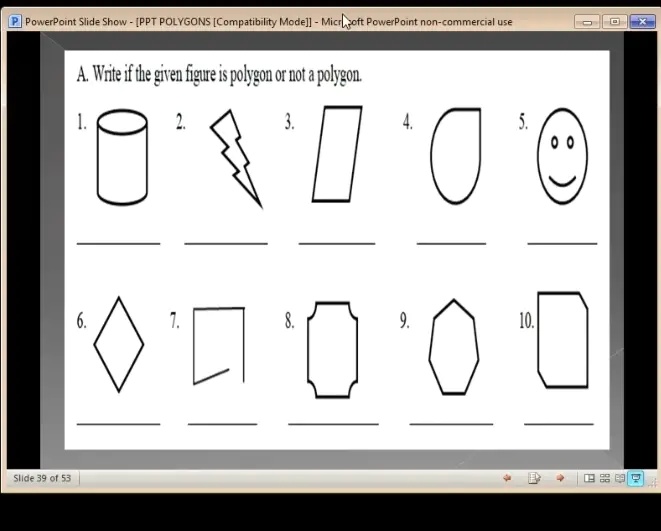 SOLVED: PowerPoint Slide Show [PPT POLYGONS [Compatibility Mode]] - Microsoft PowerPoint non ...