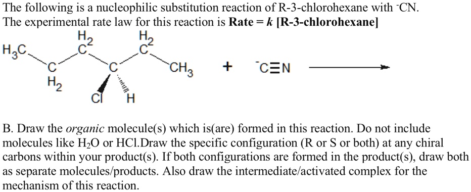 The following is a nucleophilic substitution reaction of r 3...