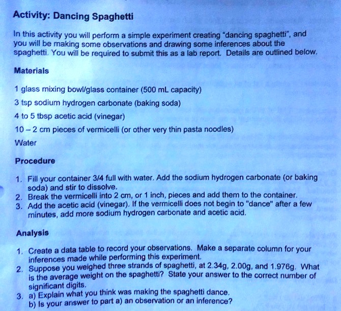 activity dancing spaghetti in this activity you will perform a simple ...