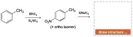 SOLVED: CH3 HNO , CH KKbO 4 H,SO OzN" ortho isomer) draw structure