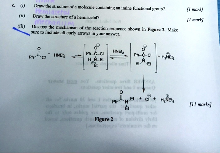 draw the structure of a molecule containing an imine functional group ...