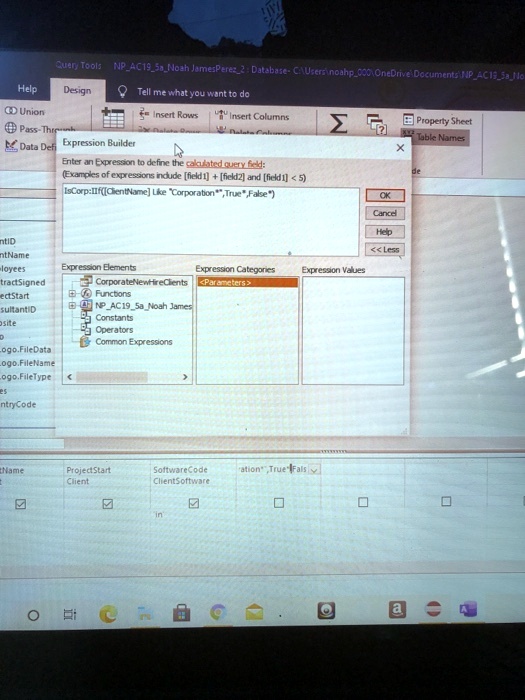 Query Tools NPAC195aNoah James Perez 2: Database- C:000195aNo Help ...
