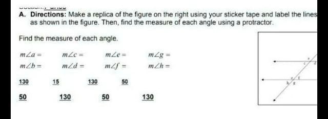 A. Directions: Make a replica of the figure on the right using your sticker tape and label the ...