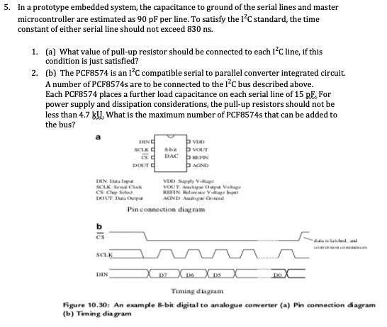 SOLVED: In a prototype embedded system, the capacitance to ground of ...