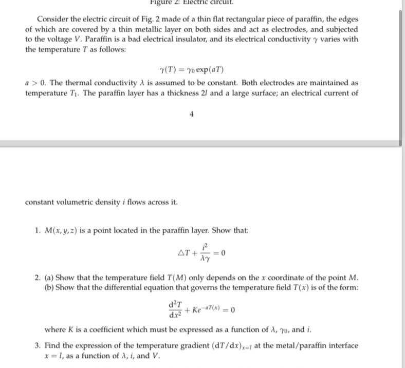 Consider the electric circuit of Fig. 2 made of a thin flat rectangular ...