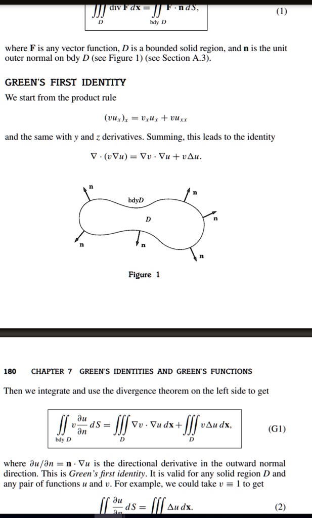 SOLVED:dIv dx nds. bdy where F is any vector function, D is bounded ...