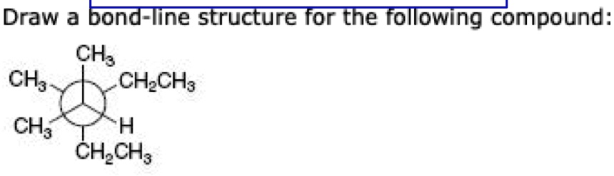 SOLVED: Draw a bond-line structure for the following compound: CHa CH3 CHCH3 CH3 H CHCH