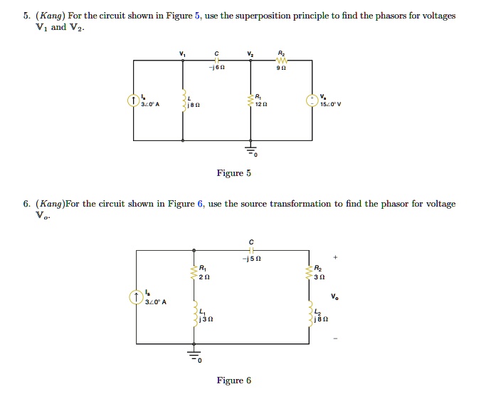 SOLVED: 5. (Kang) For the circuit shown in Figure 5, use the superposition principle to find the ...