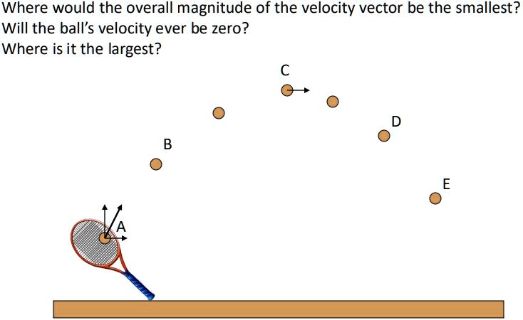 SOLVED: Where would the overall magnitude of the velocity vector be the ...