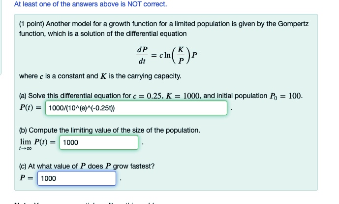 SOLVED: At least one of the answers above is NOT correct. Another model ... SOLVED: At least one of the answers above is NOT correct. Another model ...