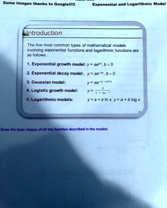 SOLVED: Some images thanks to Googlelllll Exponential and Logarithmic ...