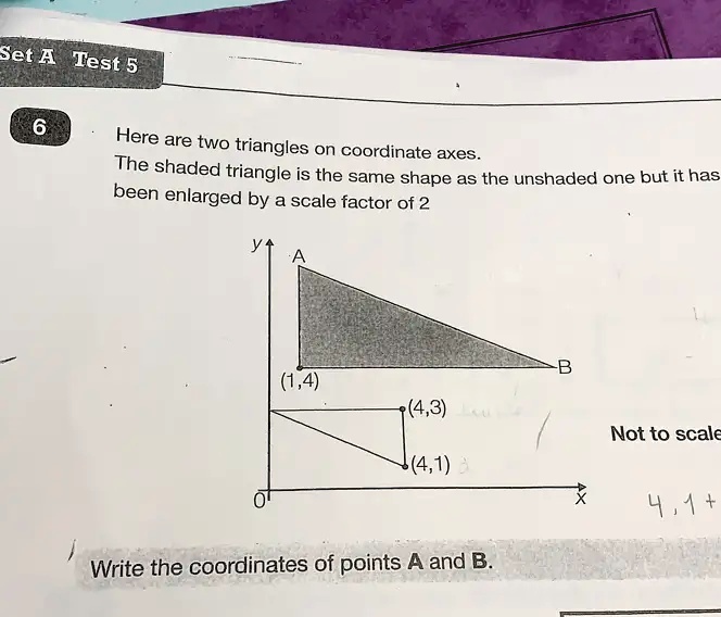 SOLVED: Set A Test 5 Here are two triangles on The coordinate axes ...