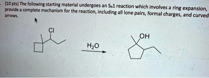 SOLVED: The following starting material undergoes an SN1 reaction ...