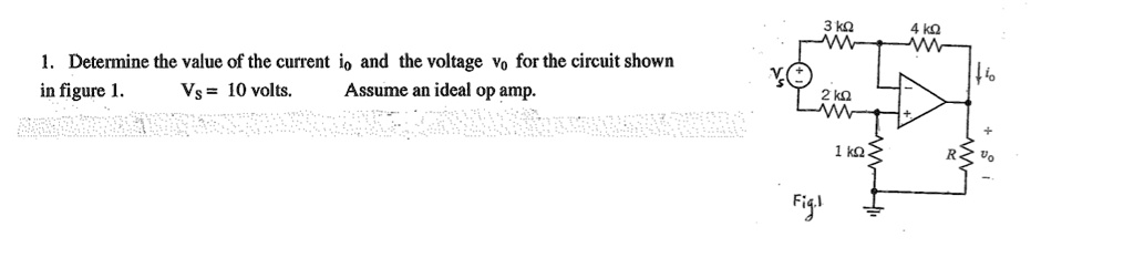 SOLVED: R=1k ohm Determine the value of the current io and the voltage Vo for the circuit shown ...