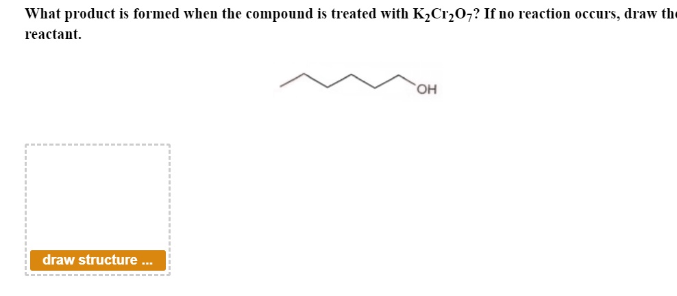 SOLVED: What product is formed when the compound is treated with ...