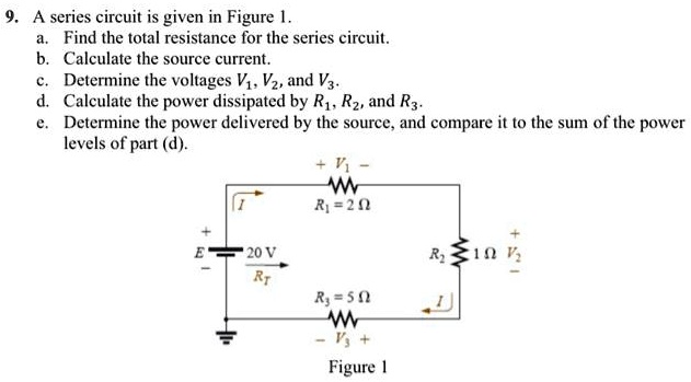SOLVED: A series circuit is given in Figure Find the total resistance ...
