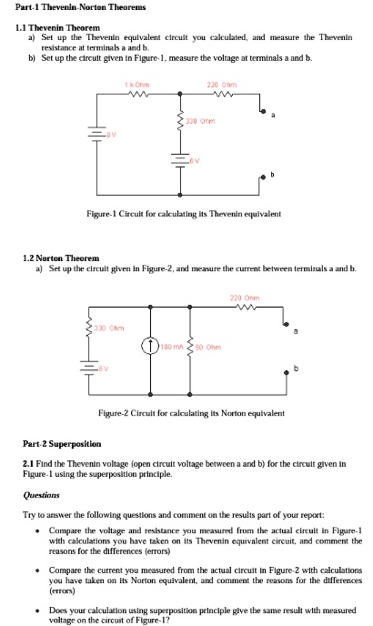 SOLVED: Texts: ((Only - Part-2 Superposition)) 2.1 Find the Thevenin voltage (open circuit ...