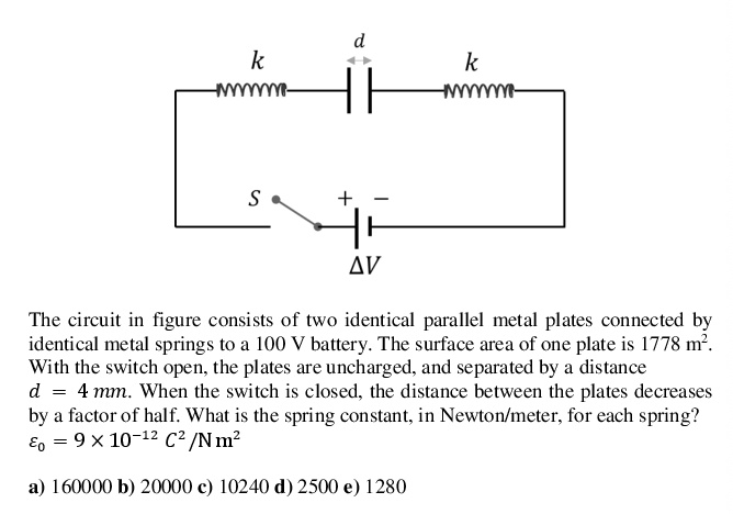 SOLVED: MMM AV The circuit in figure consists of two identical parallel ...