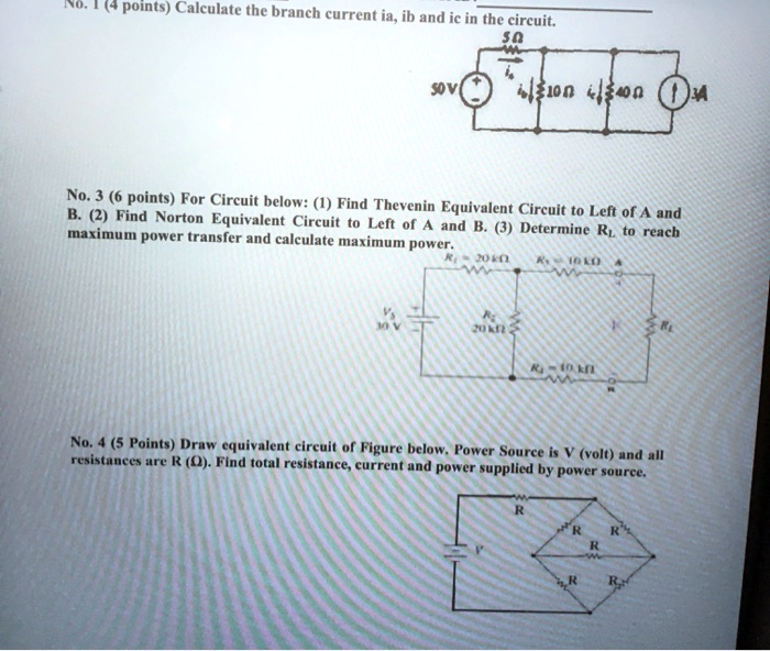 SOLVED:NO (# points) Calculate the branch current Ia, ib and ic in the circuit; SVi Vkwo iioo No ...