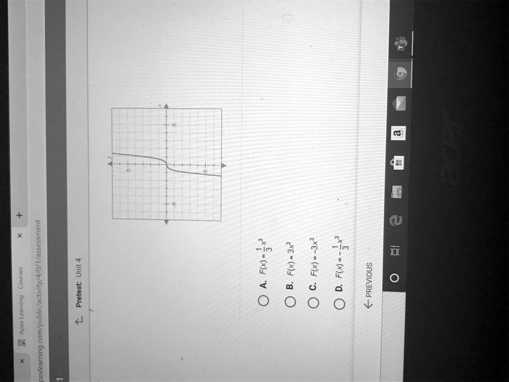 SOLVED: 'The graph of f(x) shown below resembles the graph of g(x)=x^3, but it has been ...