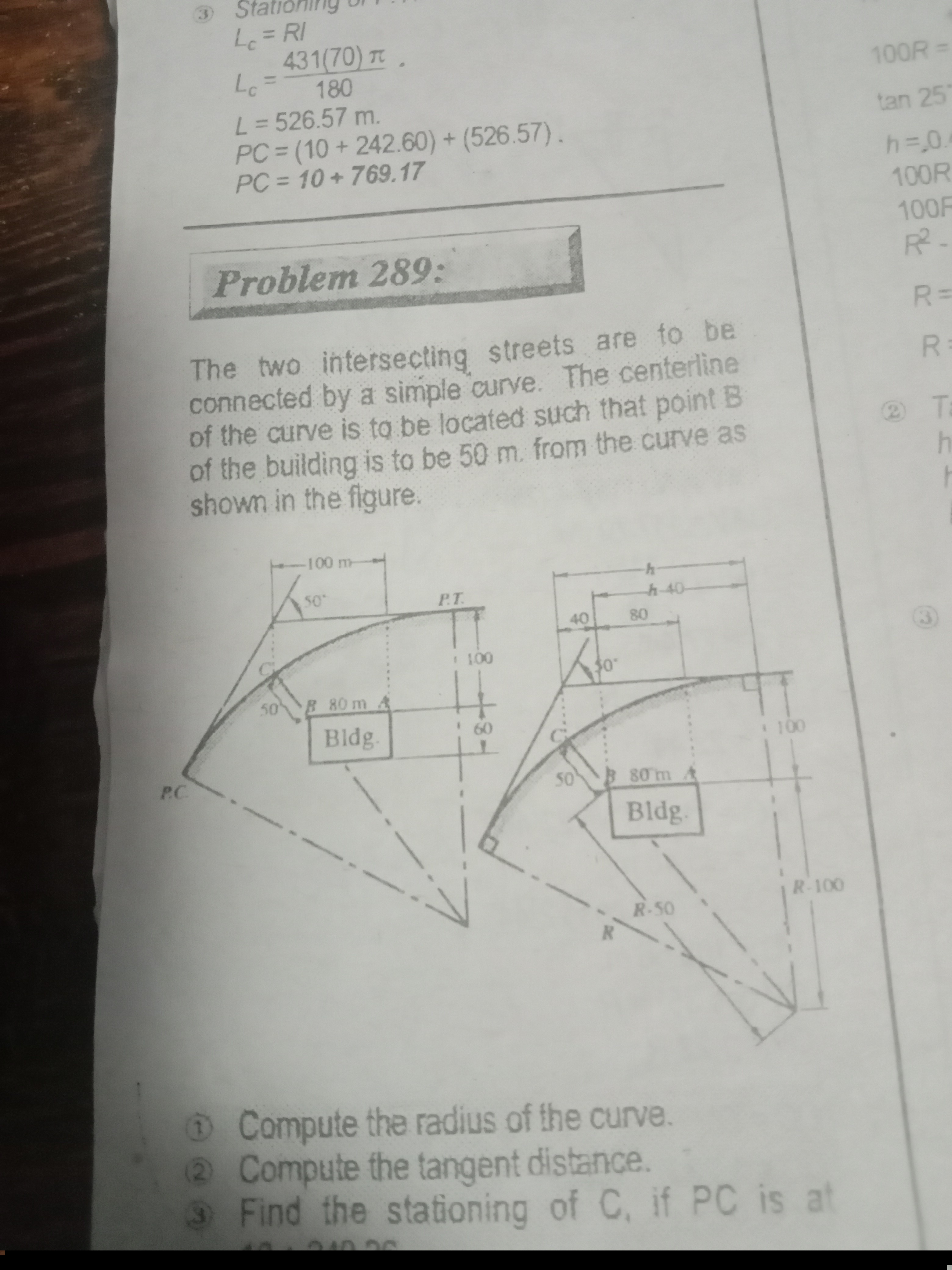 SOLVED: The two intersecting streets are to be connected by a simple ...