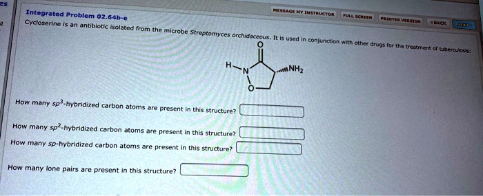 [GET ANSWER] integrated problem 02 640 8 cycloserine antiblctic latcd ...