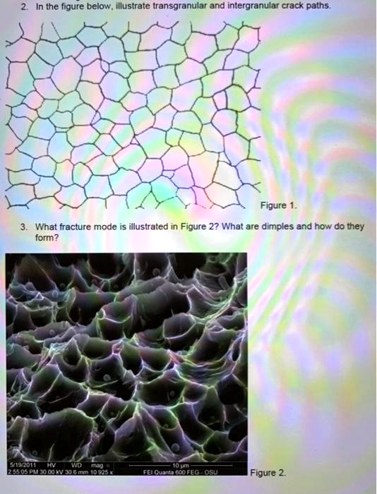 SOLVED: 2.In the figure below,illustrate transgranular and ...