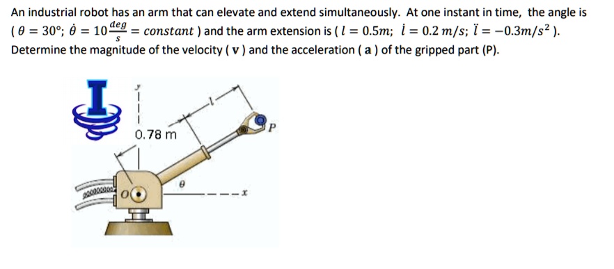 An industrial robot has an arm that can elevate and extend ...