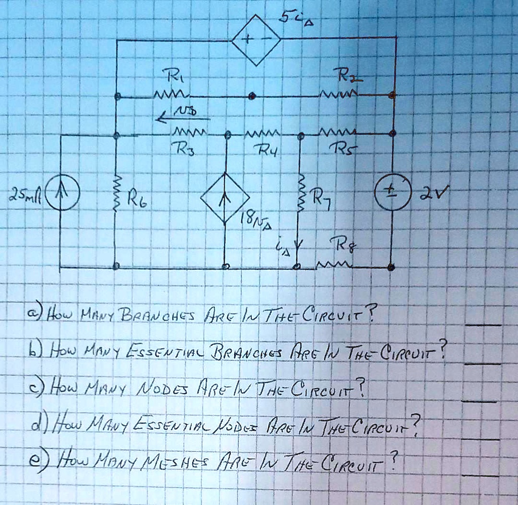 R6 R1 5? + R2 ww ww R3 R4 R5 2V 18? R7 R8 a) HOW MANY BRANCHES ARE IN ...