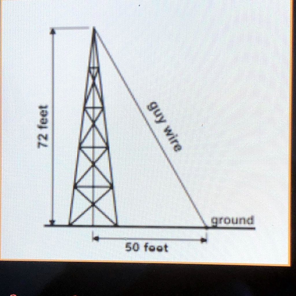 2 a guy wire is attached to the top of a radio tower to help support it ...