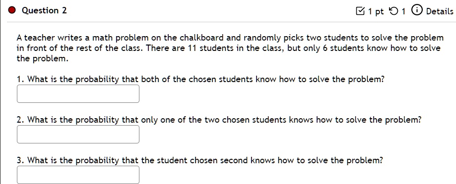 SOLVED: Chapter 01 Details A teacher writes a math problem on the ...