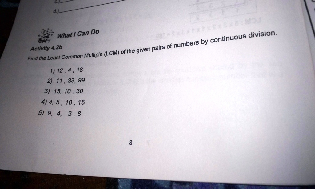 SOLVED: 'find the least common multiple lcm of the given pairs of ... SOLVED: 'find the least common multiple lcm of the given pairs of ...