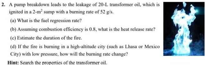 2a pump breakdown leads to the leakage of 20 l transformer oilwhich is ...