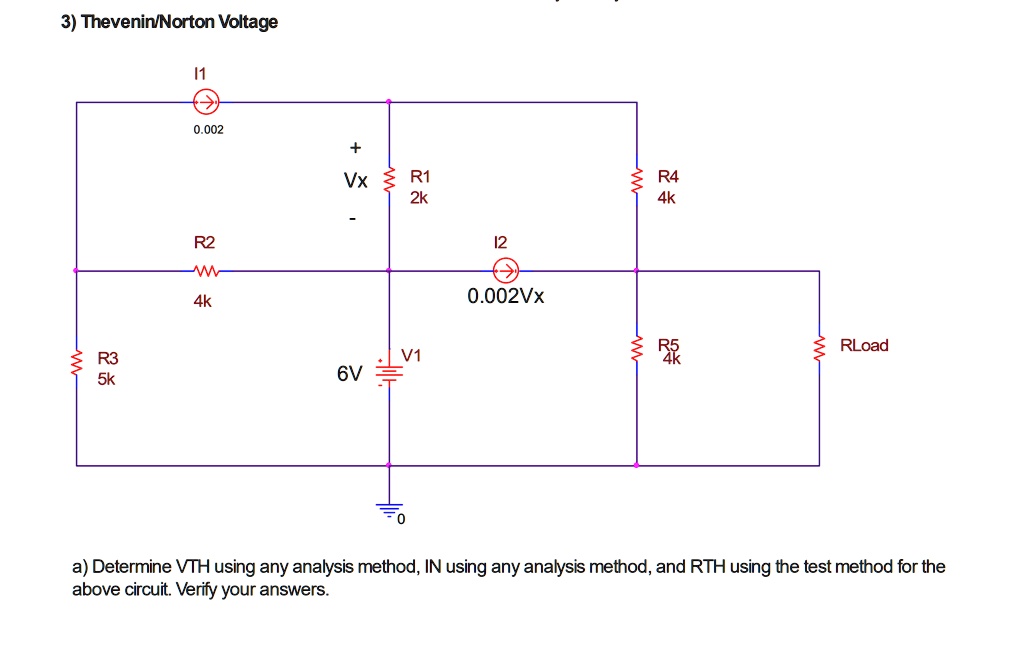 VIDEO solution: Thevenin/Norton Voltage 11 a) Determine VTH using any ...