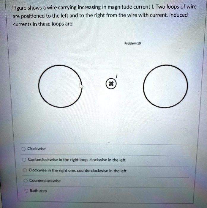 SOLVED: Figure shows a wire carrying an increasing magnitude current ...