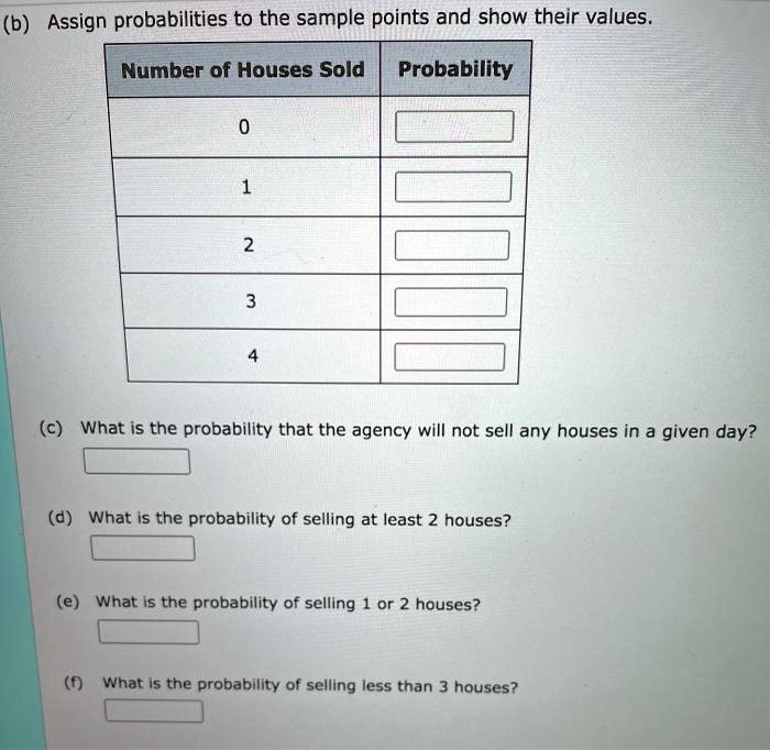 SOLVED: (b) Assign probabilities to the sample points and show their ...