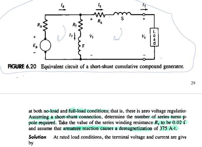 SOLVED: RGurE 6.20 Equivalent circuit of a short-shunt cumulative ...