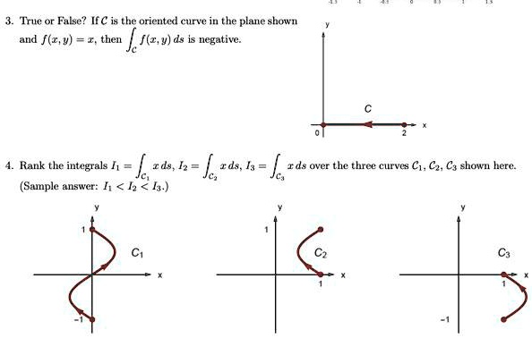 SOLVED: True or False? If C is the oriented curve in the plane shown ...
