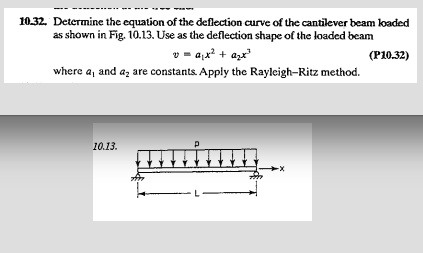 10.32. Determine the equation of the deflection curve of the cantilever ...
