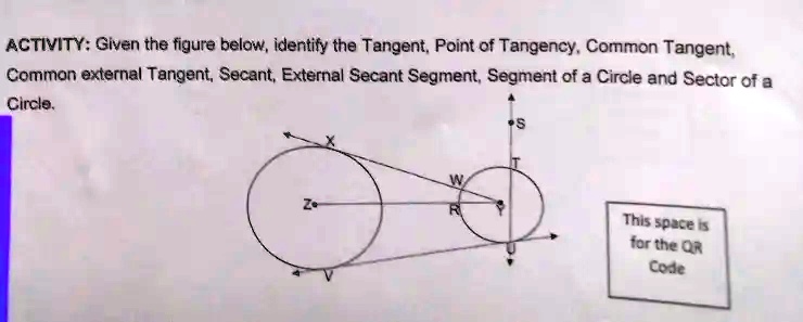Solved Activity Given The Figure Below Identify The Tangent Point